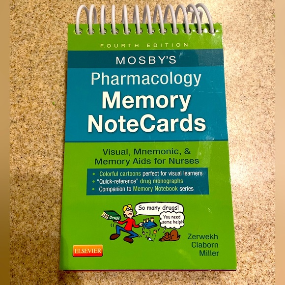 Mosby’s | Other | Mosbys Pharmacology Memory Notecards Mnemonic ...
